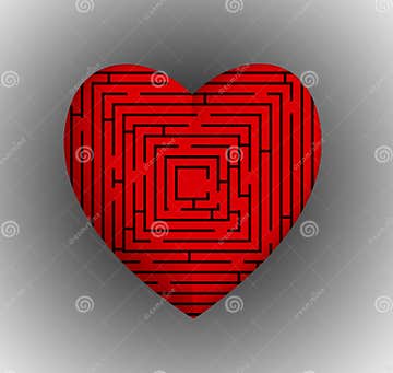 Heart Maze stock illustration. Illustration of marry - 34678373