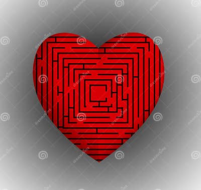 Heart Maze stock illustration. Illustration of marry - 34678373