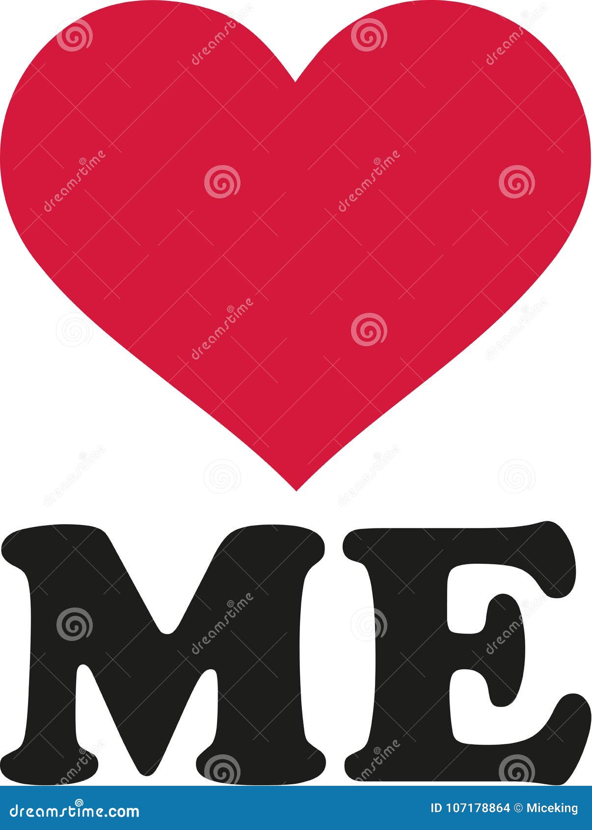 Heart me - love me stock vector. Illustration of shape - 107178864