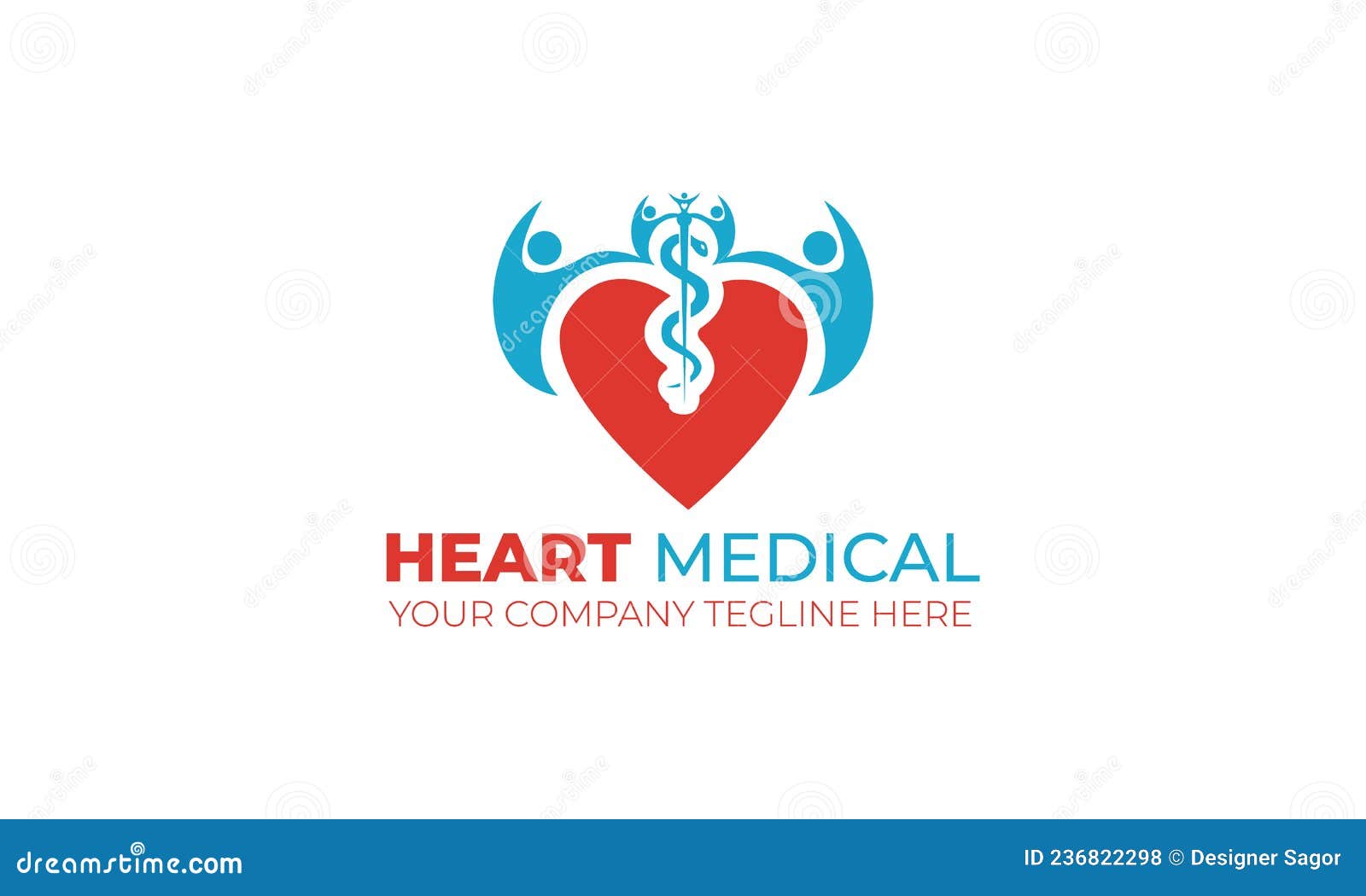 Creative Heart Medical for People Logo Design Stock Vector ...
