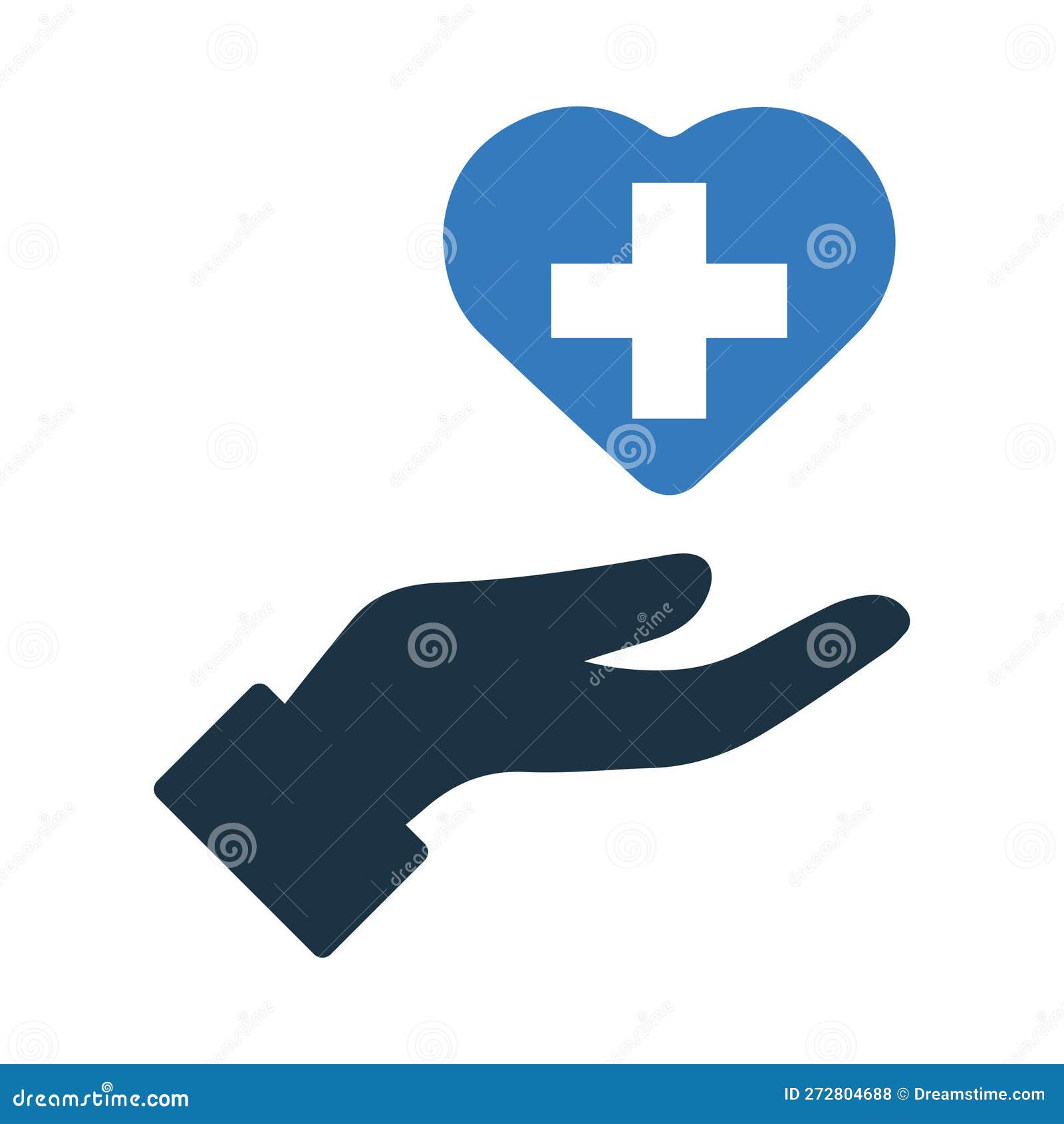 Heart, Medical, Plus, Hand, Care, Heart on Hand Icon Stock Vector ...
