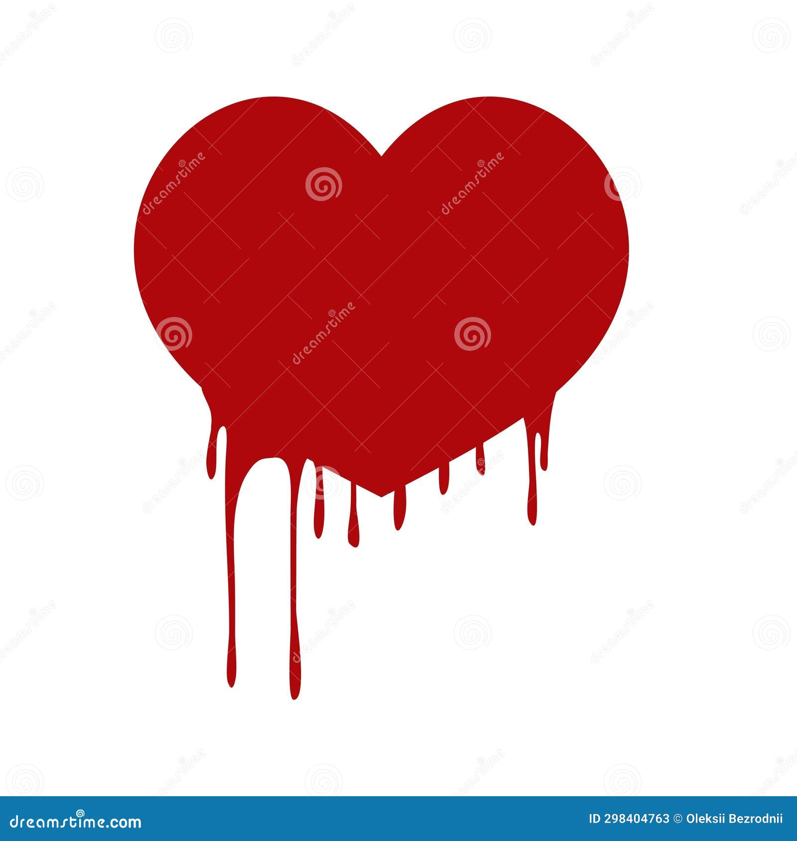 Heart Melt Paint Drip Vector Shape. Stock Vector - Illustration of ...