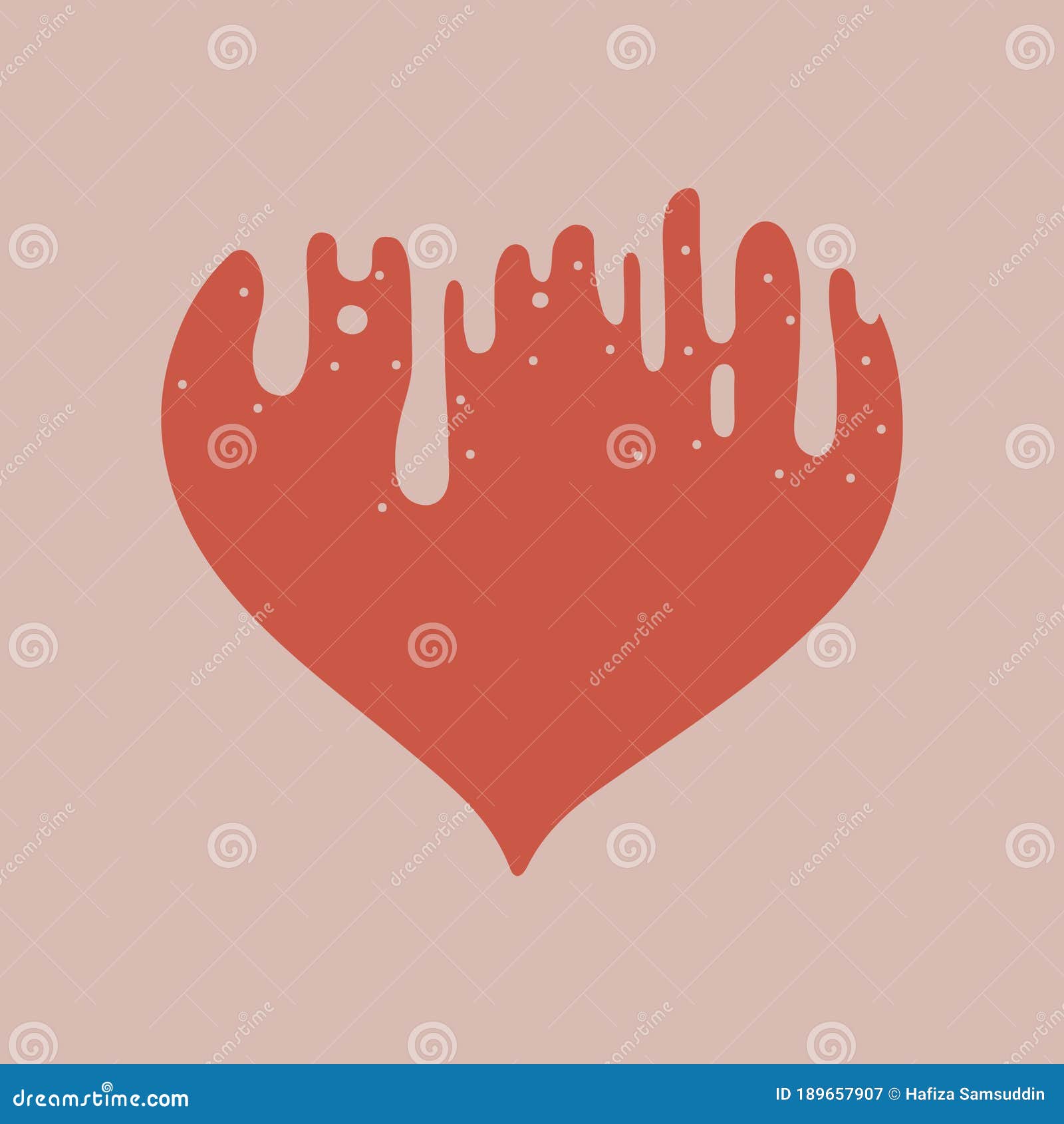 Heart Melting. Vector Illustration Decorative Design Stock Vector ...