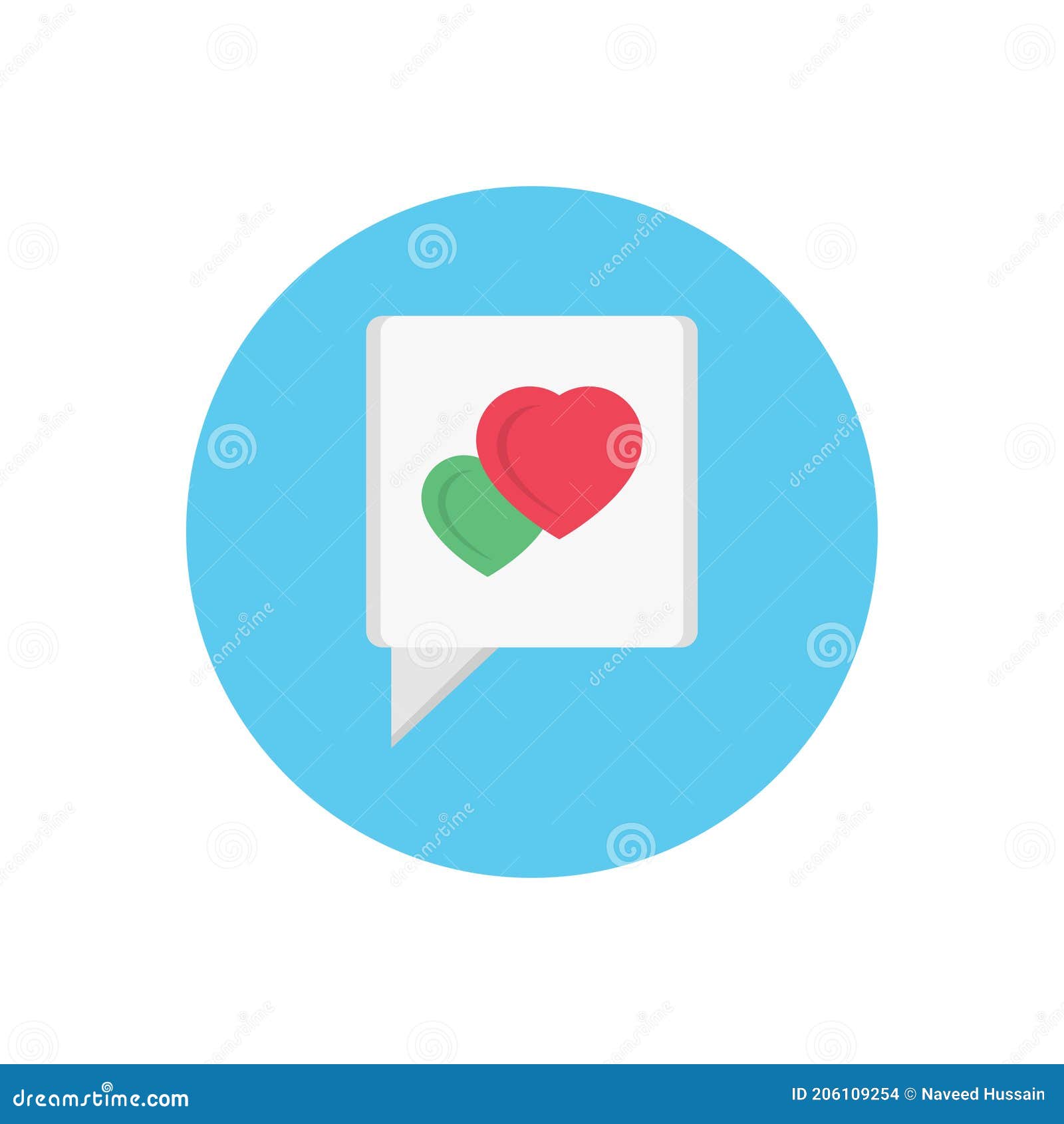 Heart message stock vector. Illustration of concepts - 206109254