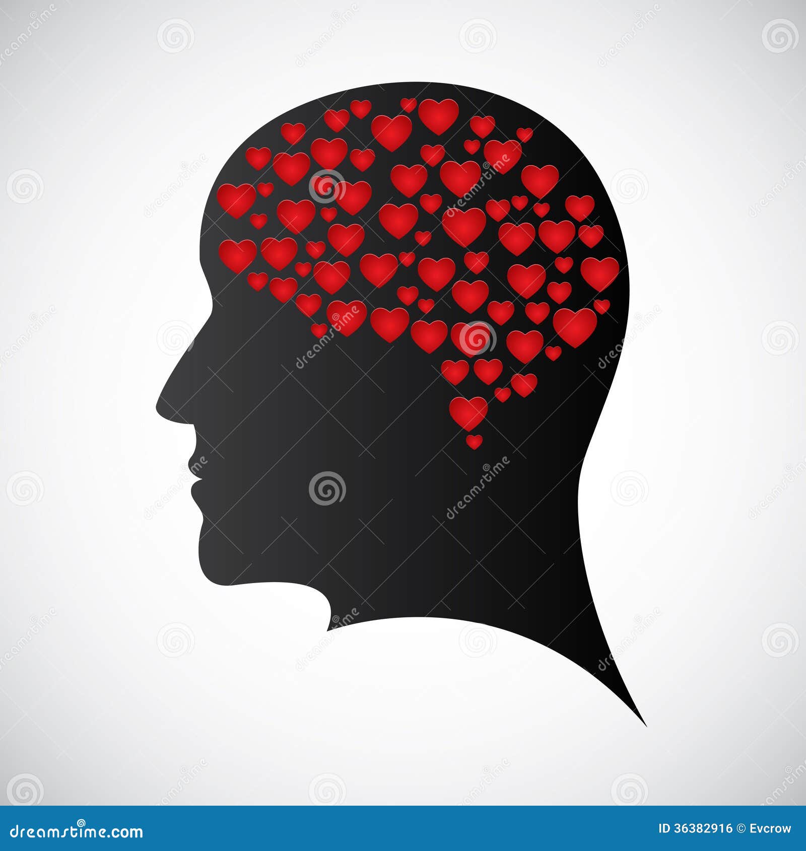 Heart mind stock vector. Illustration of graphic, human - 36382916
