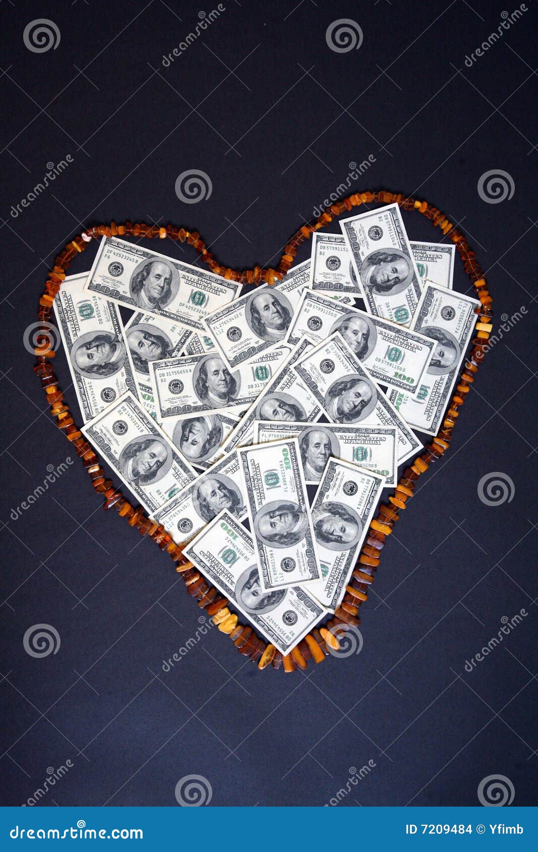 Heart of money stock photo. Image of dollar, shape, sold - 7209484