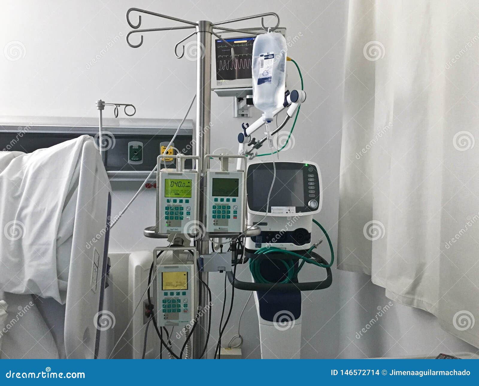 Heart Monitor at the Icu Room Stock Photo - Image of lines, illness ...