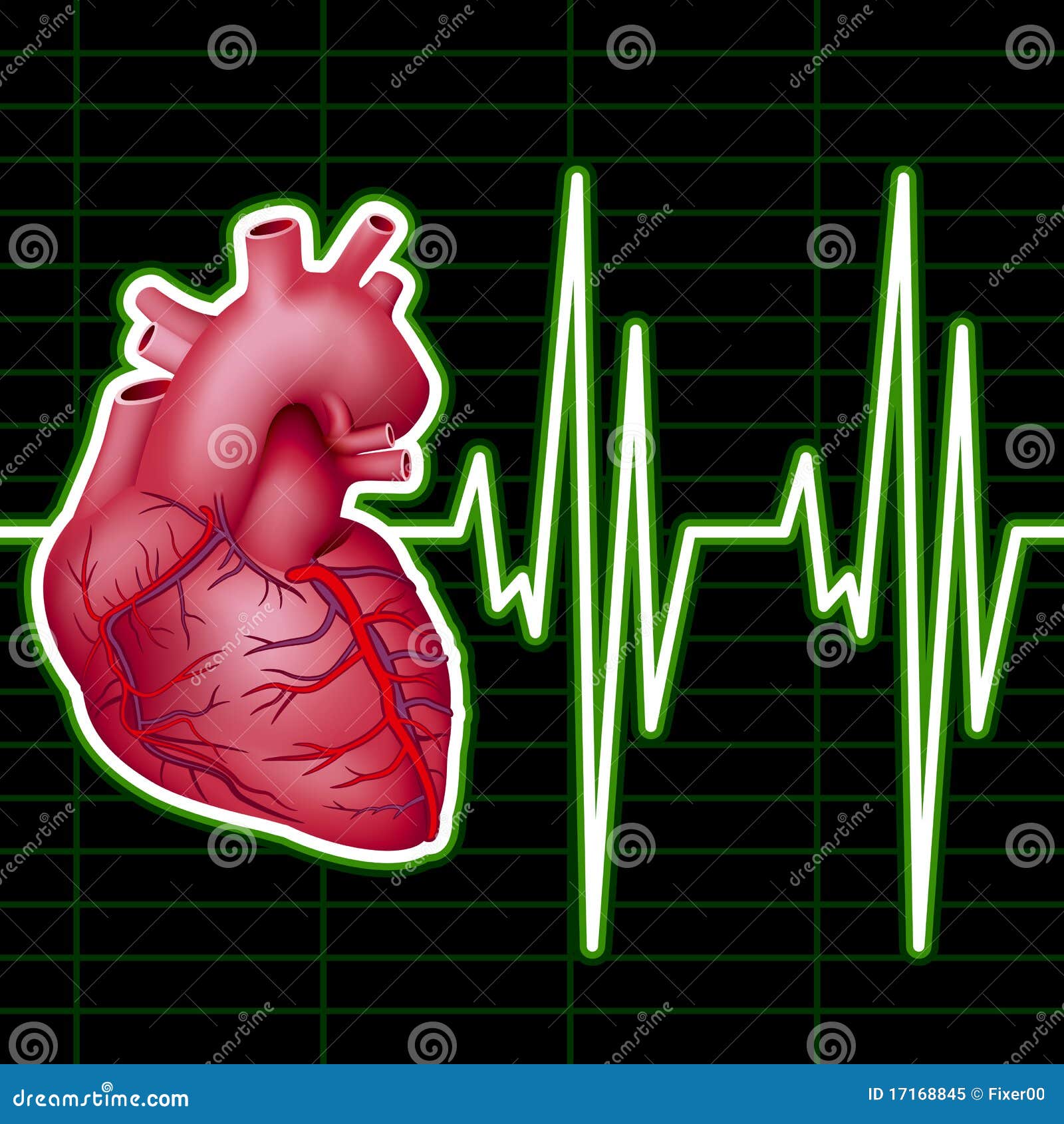 Heart Monitor stock vector. Illustration of medical, pressure - 17168845