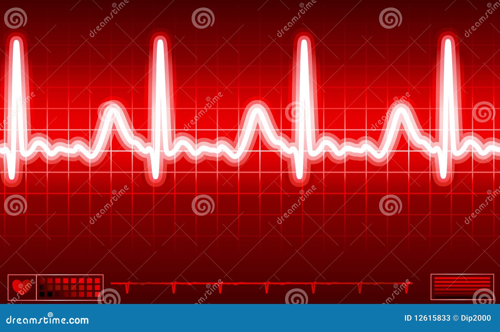 Heart Monitor Screen Stock Photos - Image: 12615833