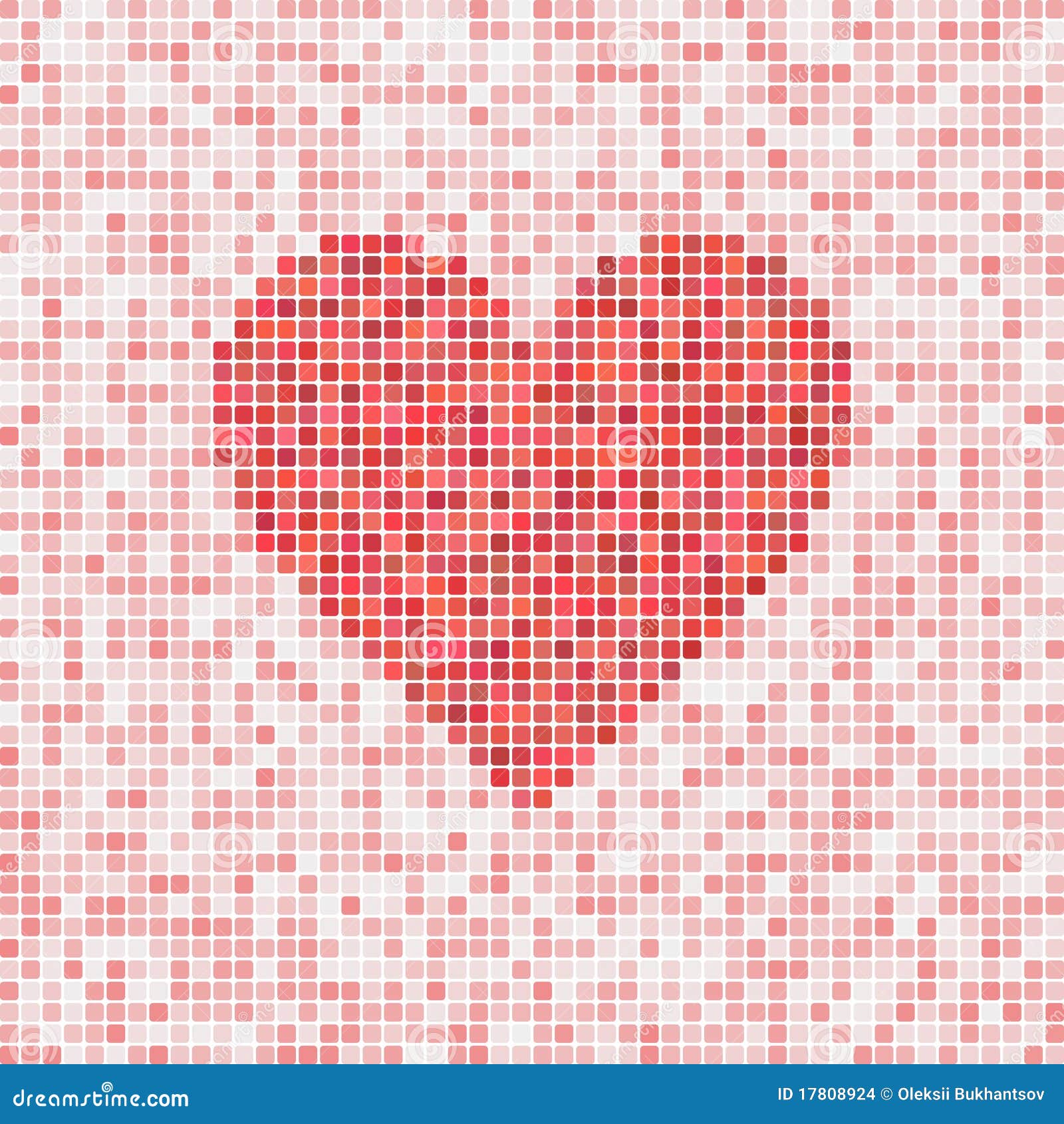 Heart mosaic stock vector. Illustration of square, pattern - 17808924