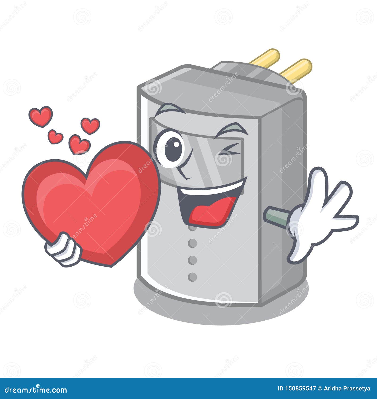 With Heart Motion Sensor Isolated with the Mascot Stock Vector ...