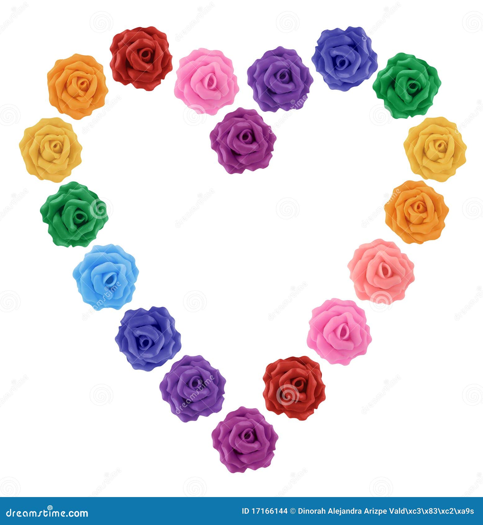 Heart of multicolor roses stock photo. Image of abstract - 17166144