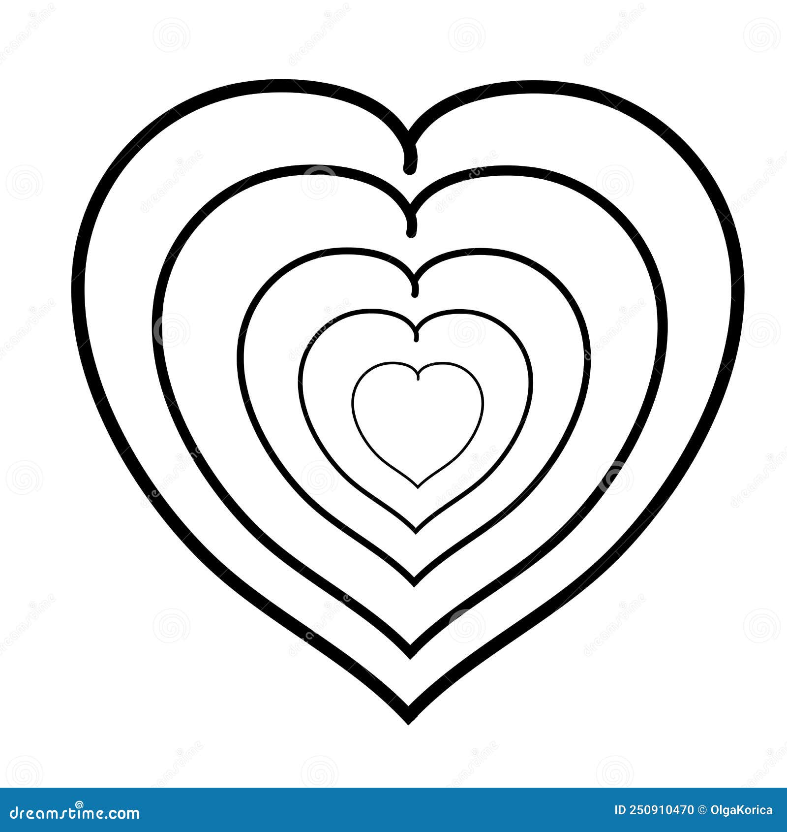 Heart Multiple Layers Icon Symbol Sign, Vector Stock Vector ...