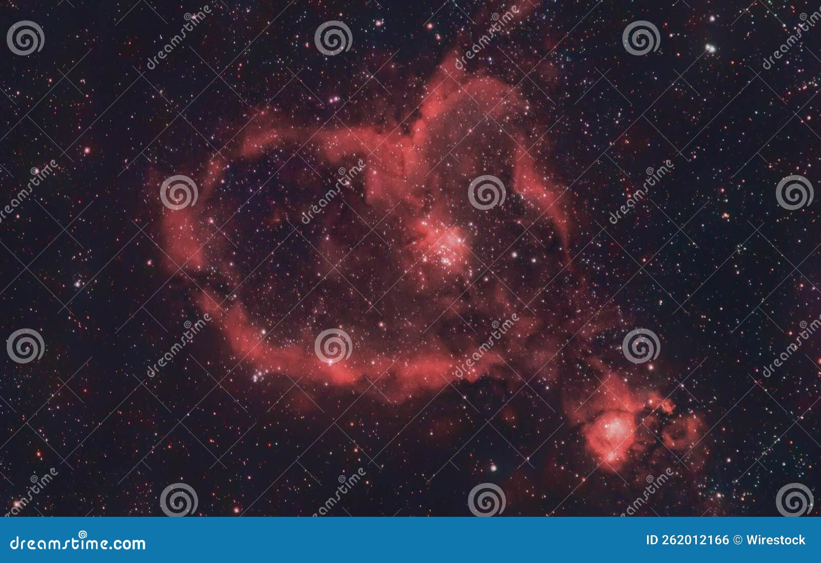 Heart Nebula in the galaxy stock photo. Image of magical - 262012166