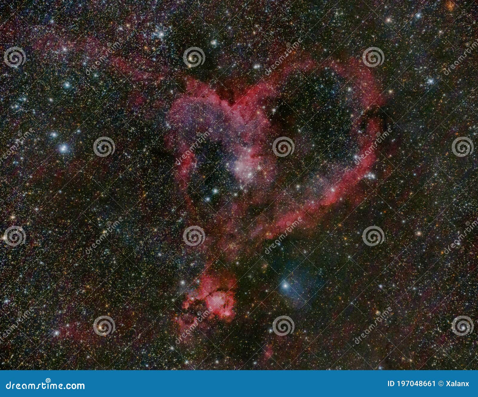 Heart nebula IC 1805 stock image. Image of celestial - 197048661