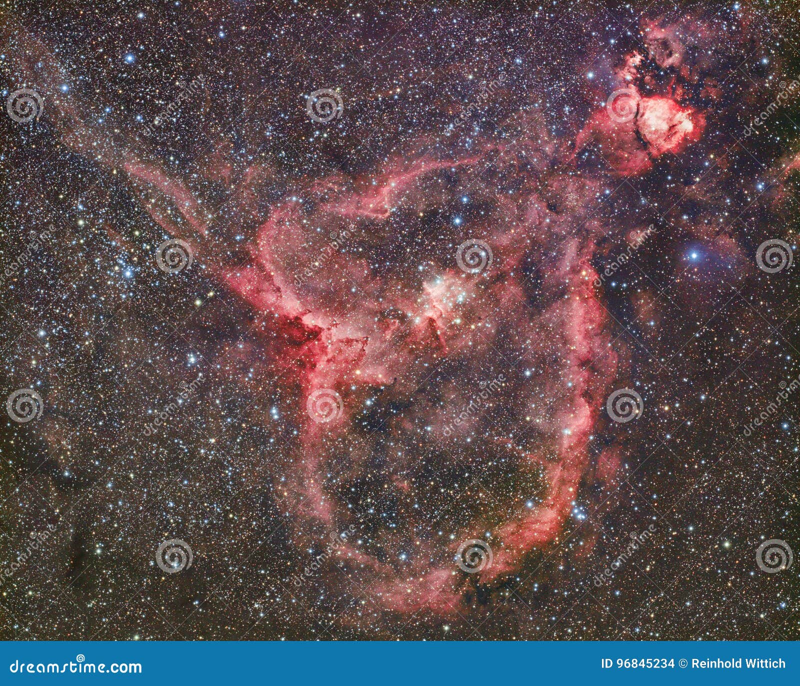 Heart Nebula stock photo. Image of universe, cosmos, constellation ...