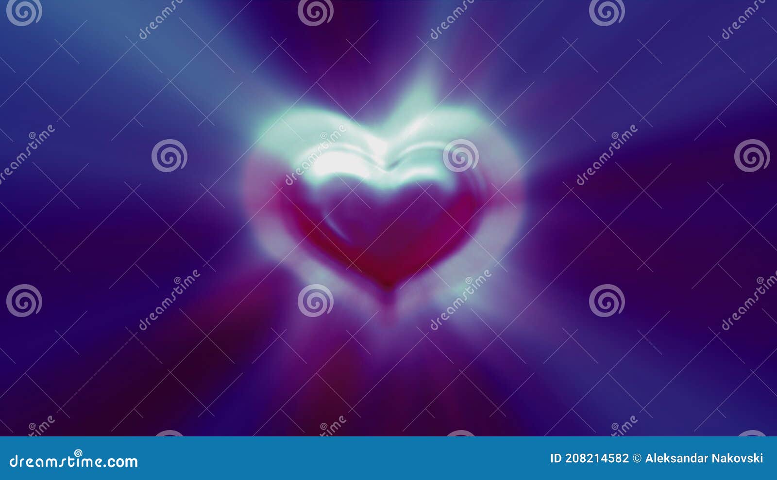Heart Neon Glow light ray stock illustration. Illustration of frame ...