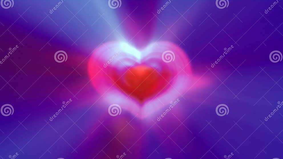 Heart Neon Glow light ray stock illustration. Illustration of isolated ...
