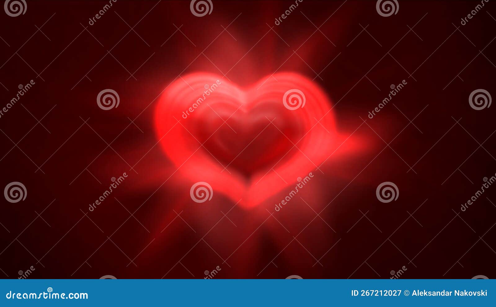 Heart Neon Glow light ray stock illustration. Illustration of bright ...