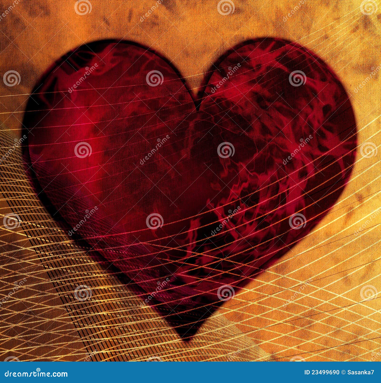 Heart in net stock illustration. Illustration of antique - 23499690