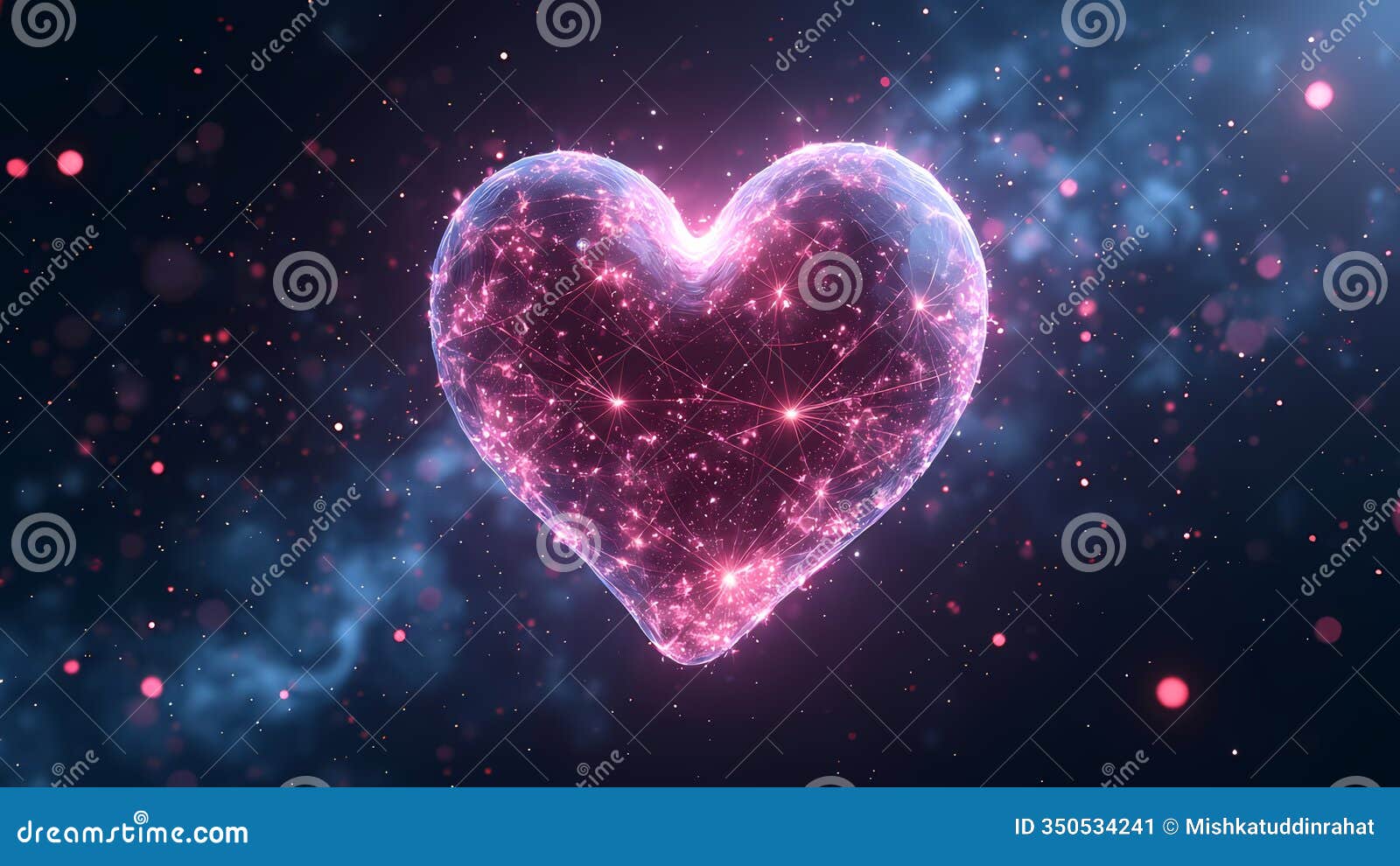Heart in Night Sky stock illustration. Illustration of astronomy ...
