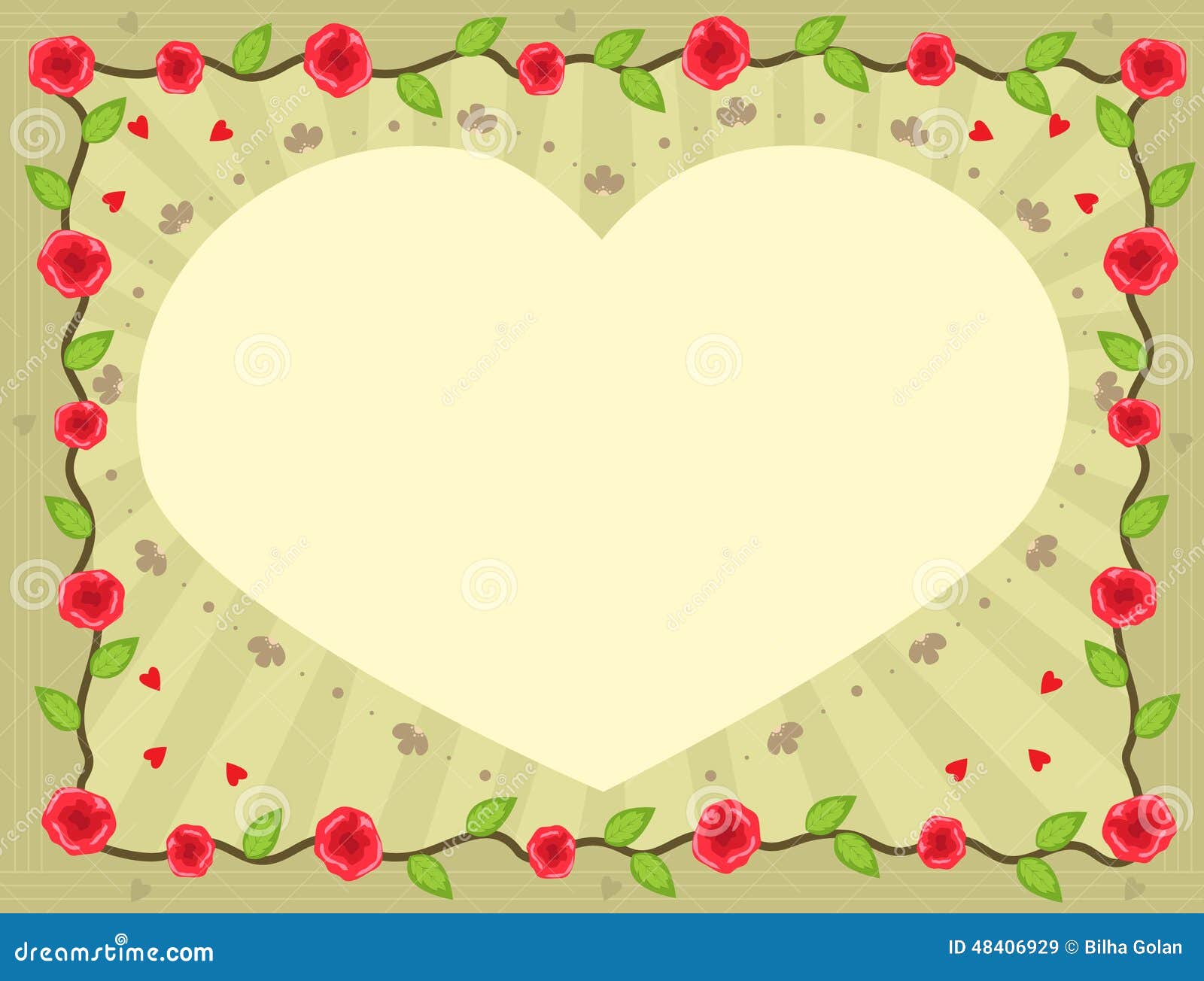Heart Note stock vector. Illustration of heart, blank - 48406929