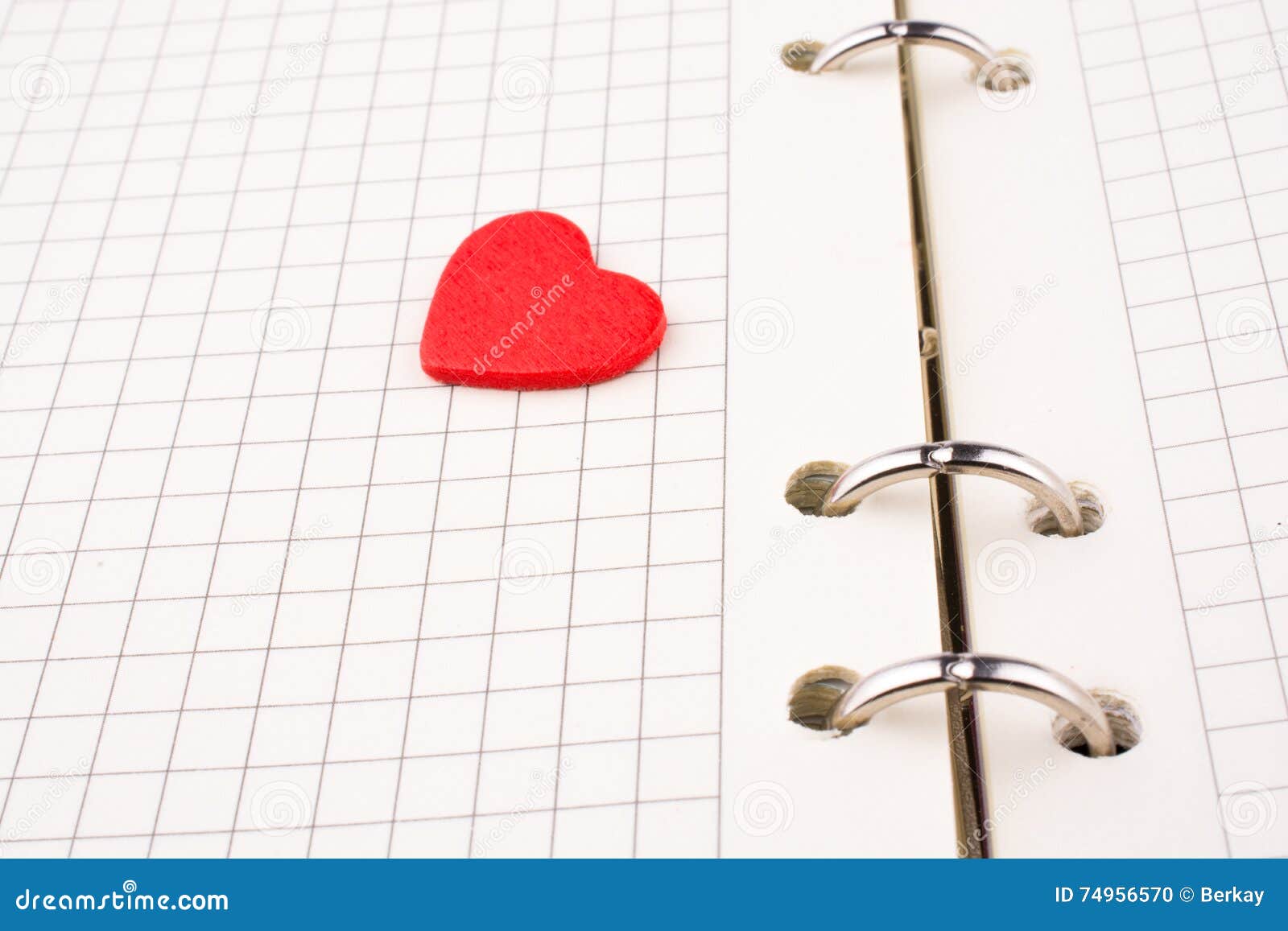 Heart on a notebook stock illustration. Illustration of notepad - 74956570