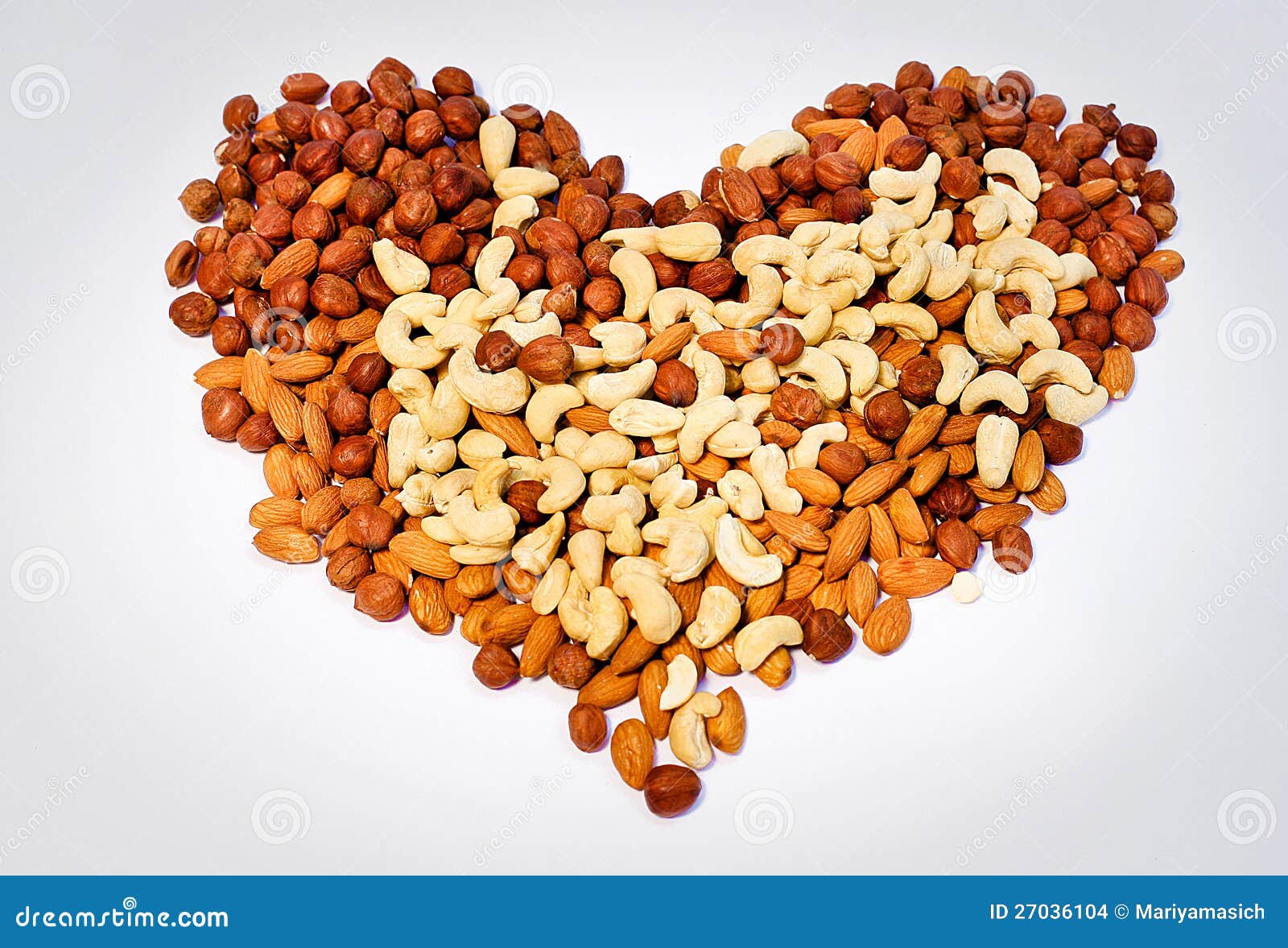 Heart from nuts stock photo. Image of love, emotion, hazelnut - 27036104