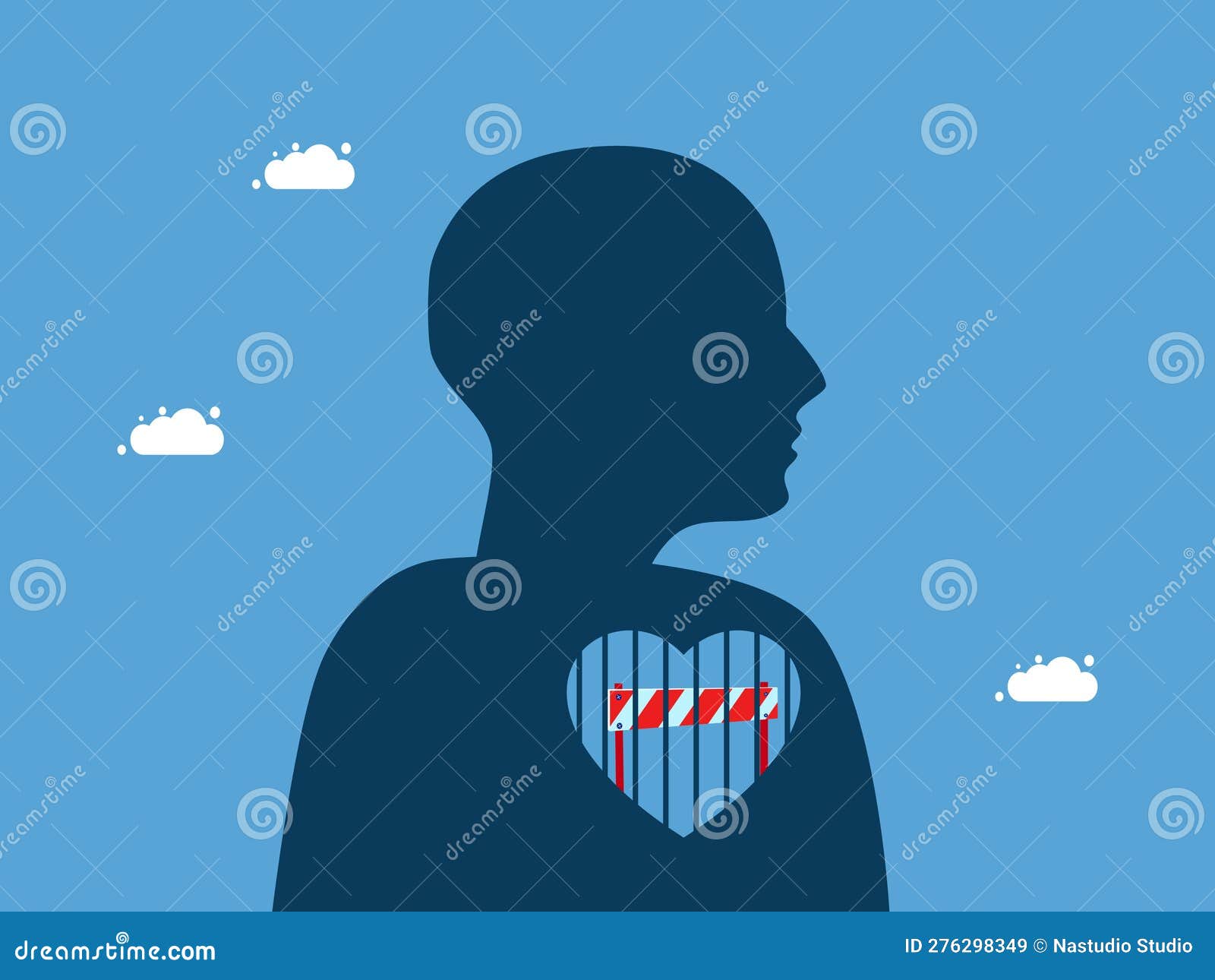 Heart Obstruction. Block the Heart. Vector Illustration Stock Vector ...