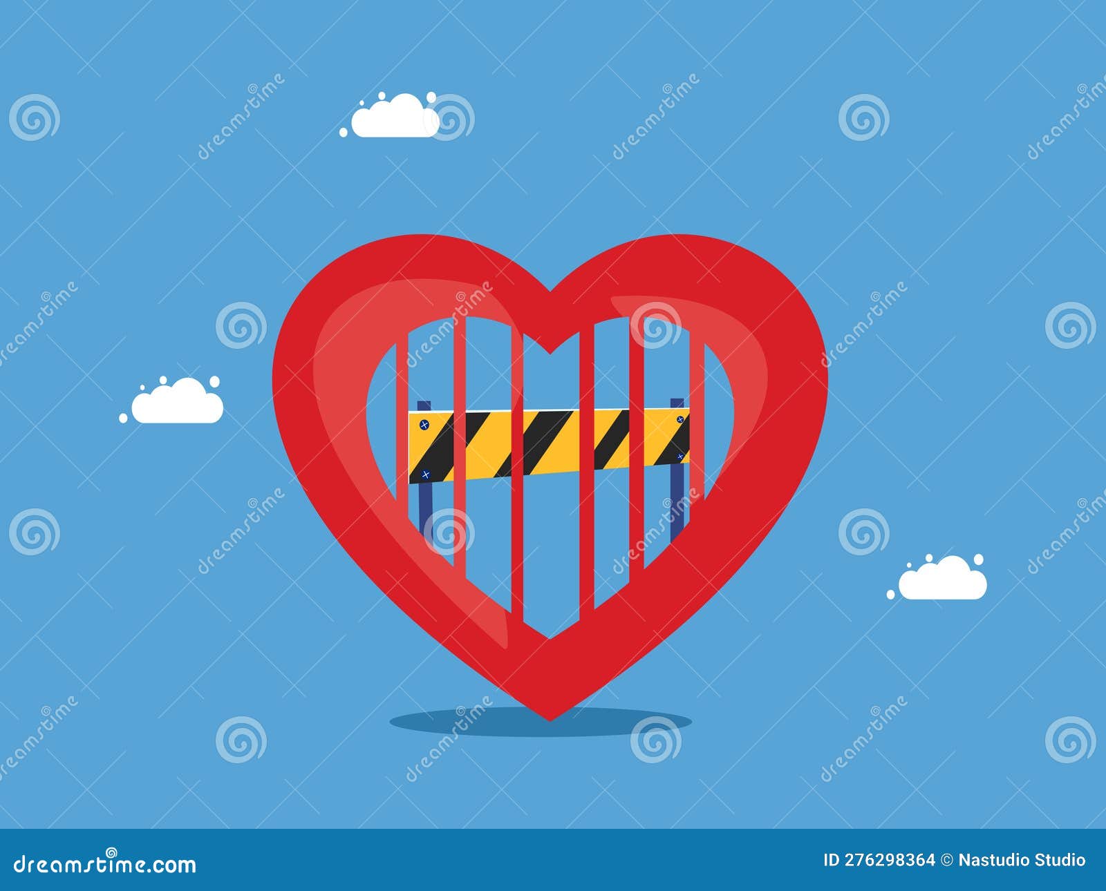 Heart Obstruction Block The Heart Stock Vector Illustration Of Friendship Prisoner 276298364
