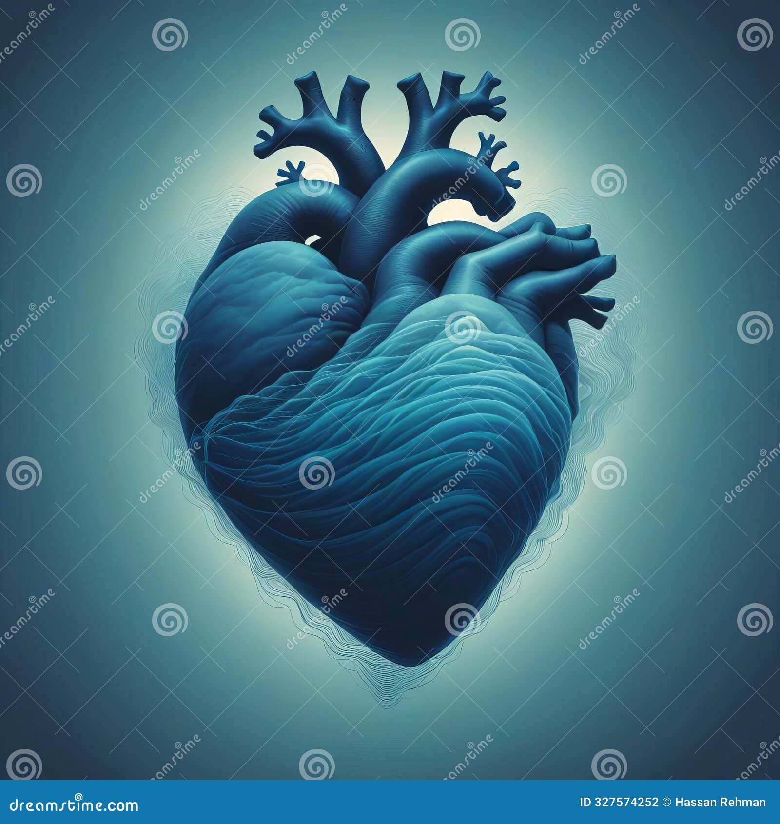 A Heart from Ocean Waves stock illustration. Illustration of wonders ...