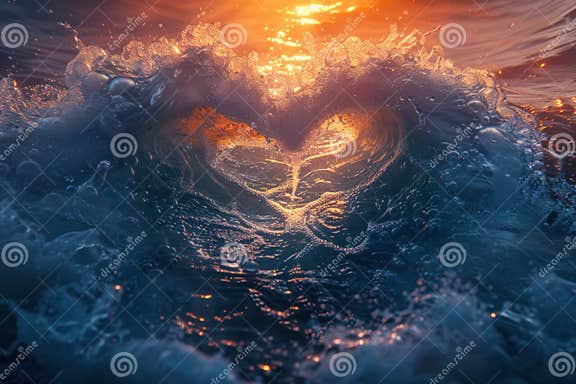 Heart of the Ocean Ocean Waves Art Stock Photo - Image of universe ...