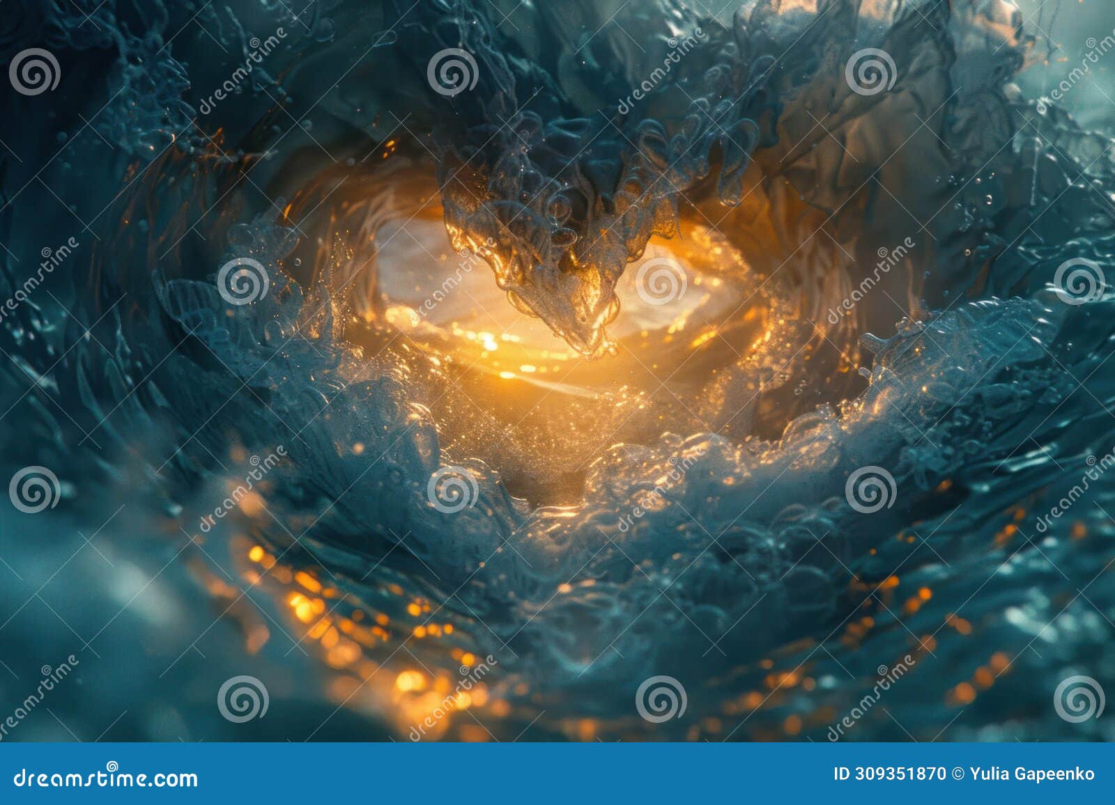 Heart of the Ocean Ocean Waves Art Stock Photo - Image of cosmos ...