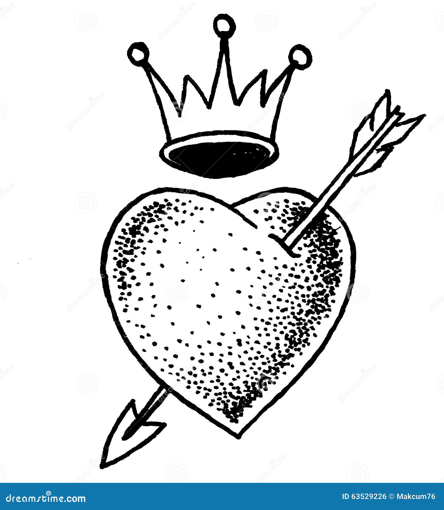 Heart Old School stock vector. Illustration of artistic - 63529226