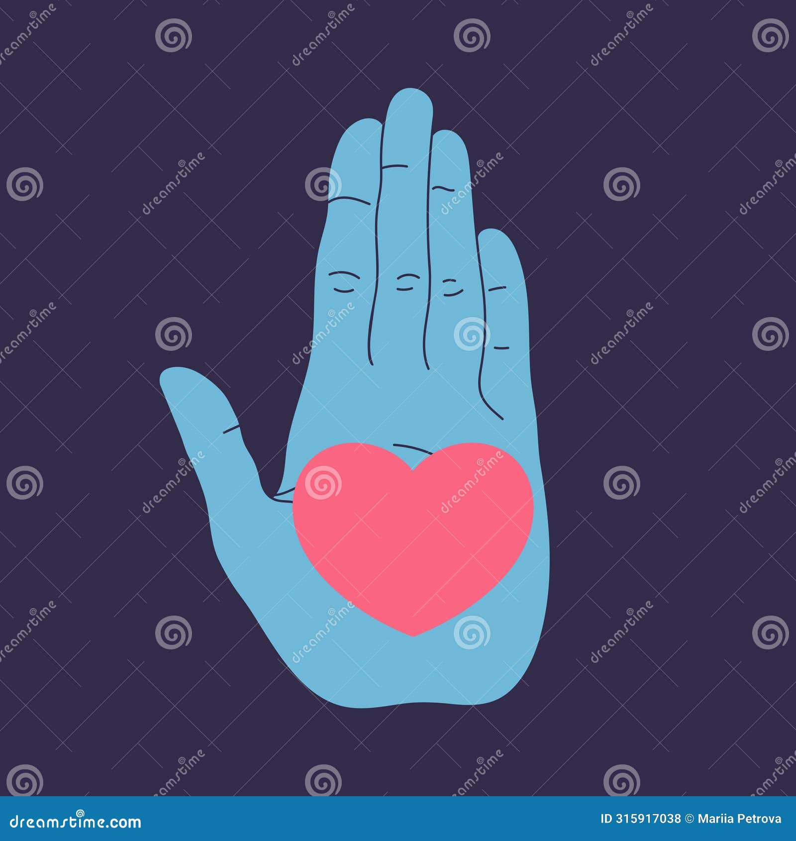 Heart on Open Palm Sign. Heart on Hand Stock Vector - Illustration of ... Heart on Open Palm Sign. Heart on Hand Stock Vector - Illustration of ...