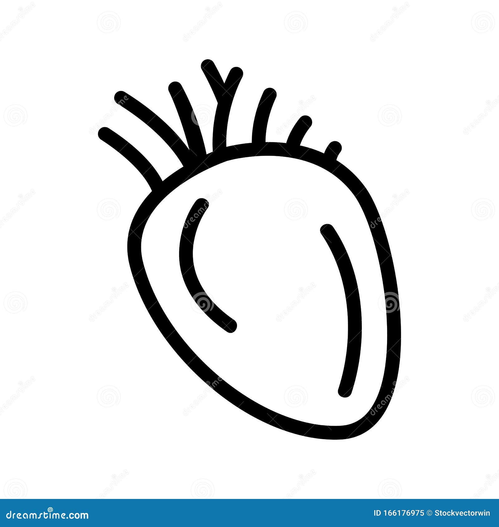 Heart Organ Icon Vector Isolated Contour Symbol Illustration Stock