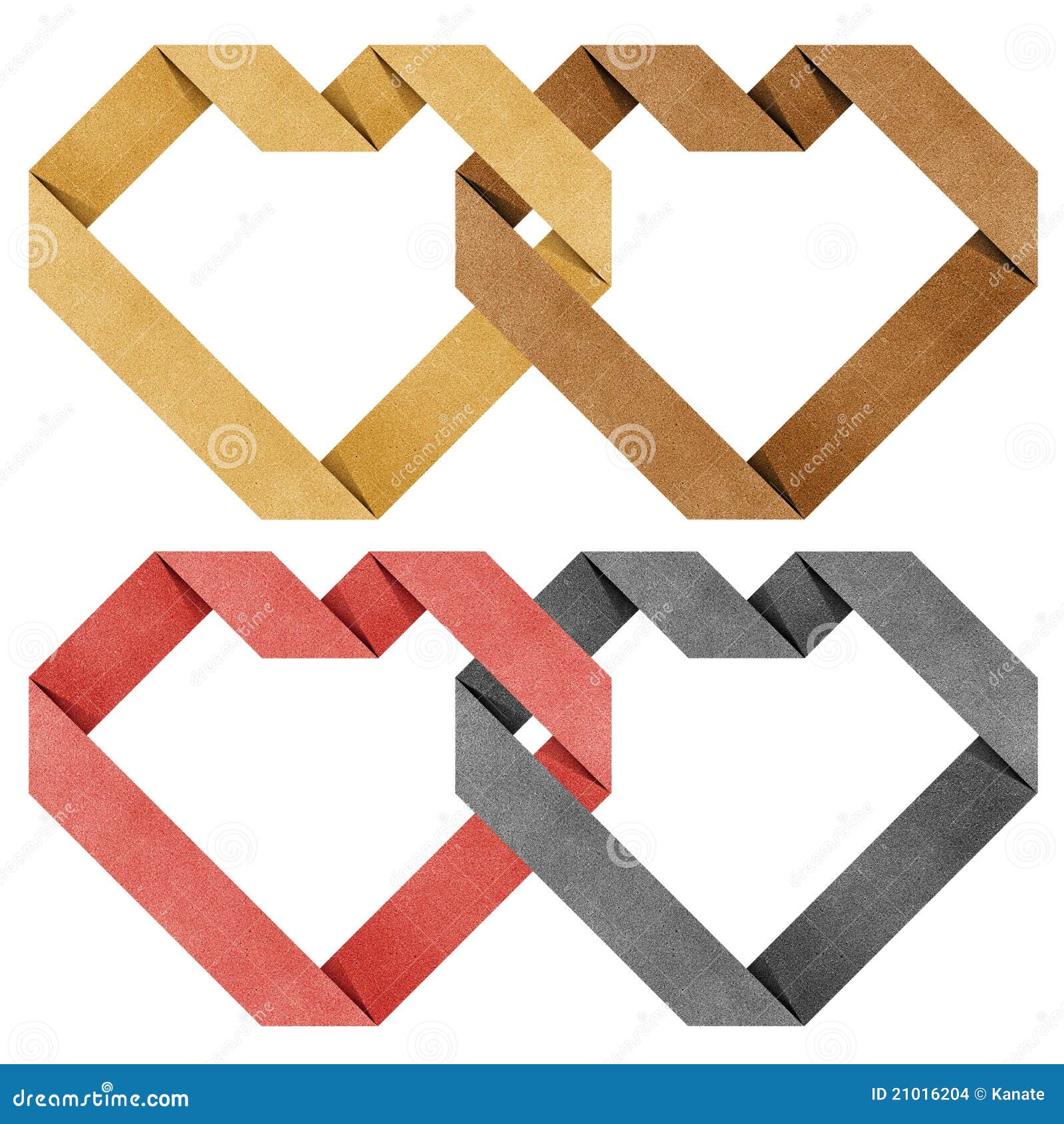 Heart Origami Recycled Paper Craft Royalty-Free Stock Image ...