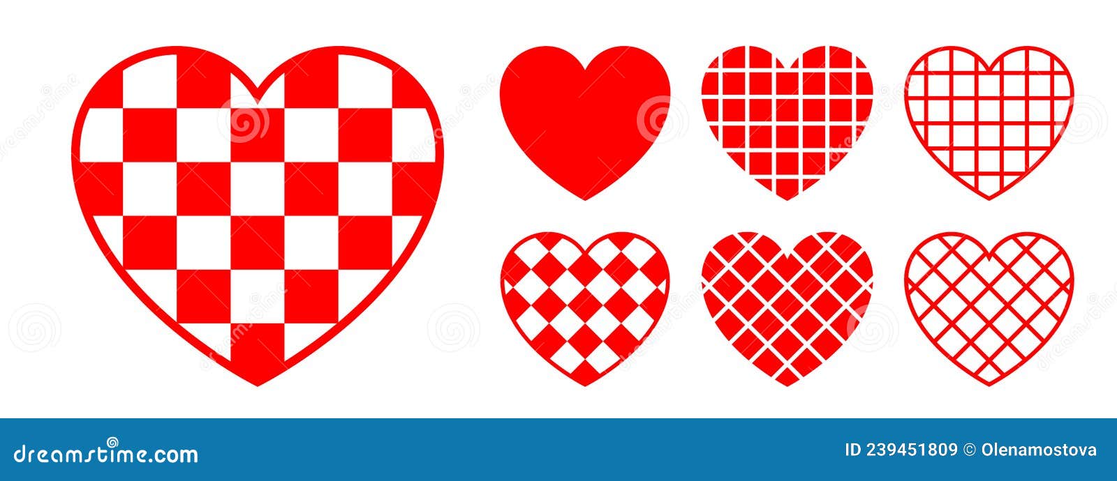 Heart Outline with Checkered-style Square Pattern Stock Vector ...