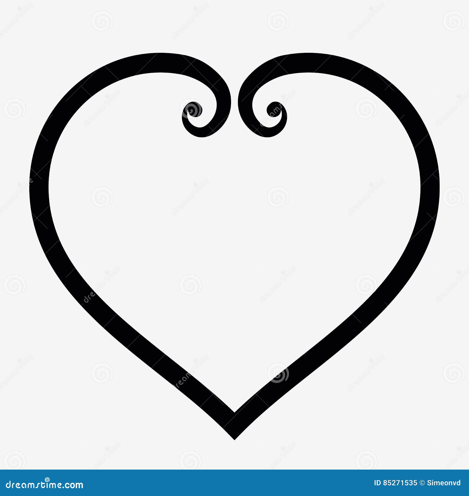 Heart Outline Icon Elegant Minimal Design Style Stock Vector ...