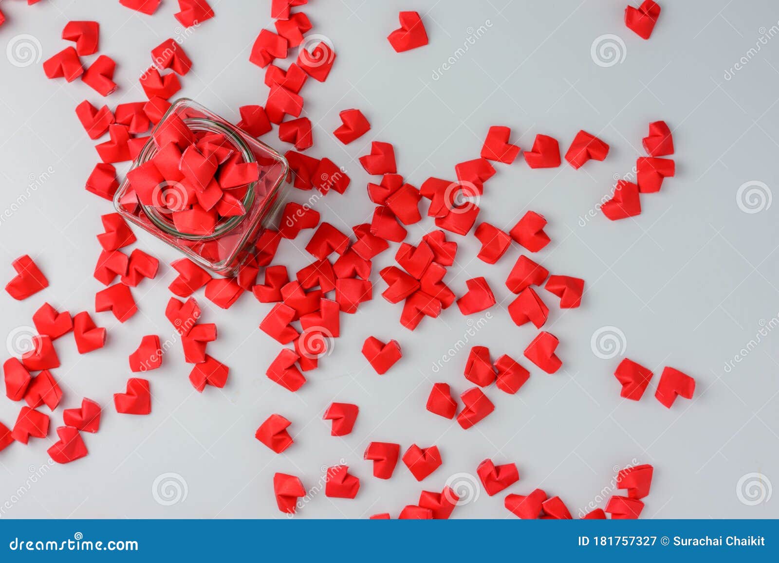 The Heart is Overflowing from the Jar High Angle Stock Image - Image of ...