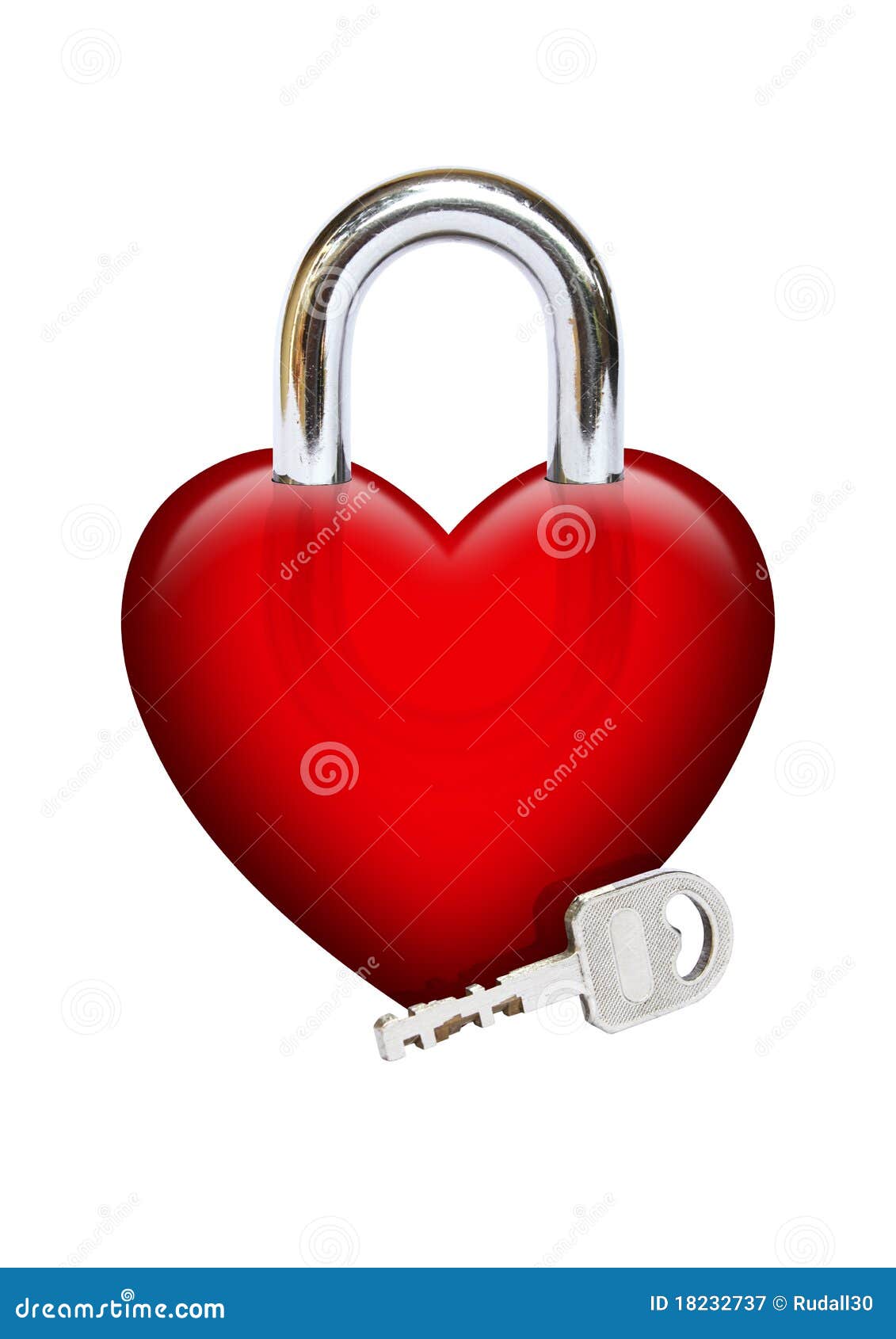 Heart Padlock stock illustration. Illustration of chrome - 18232737