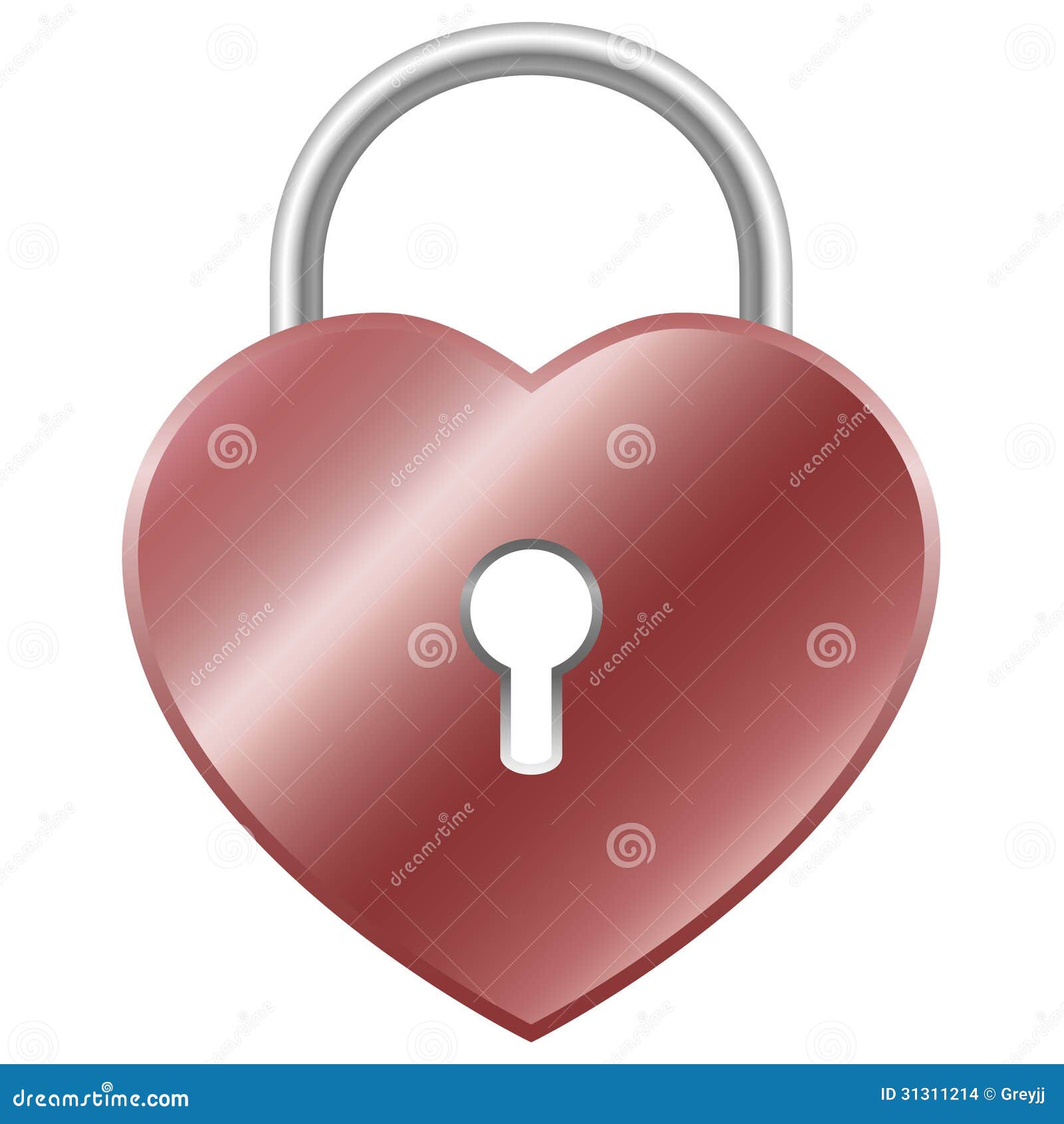 Heart padlock stock vector. Illustration of sign, heart - 31311214