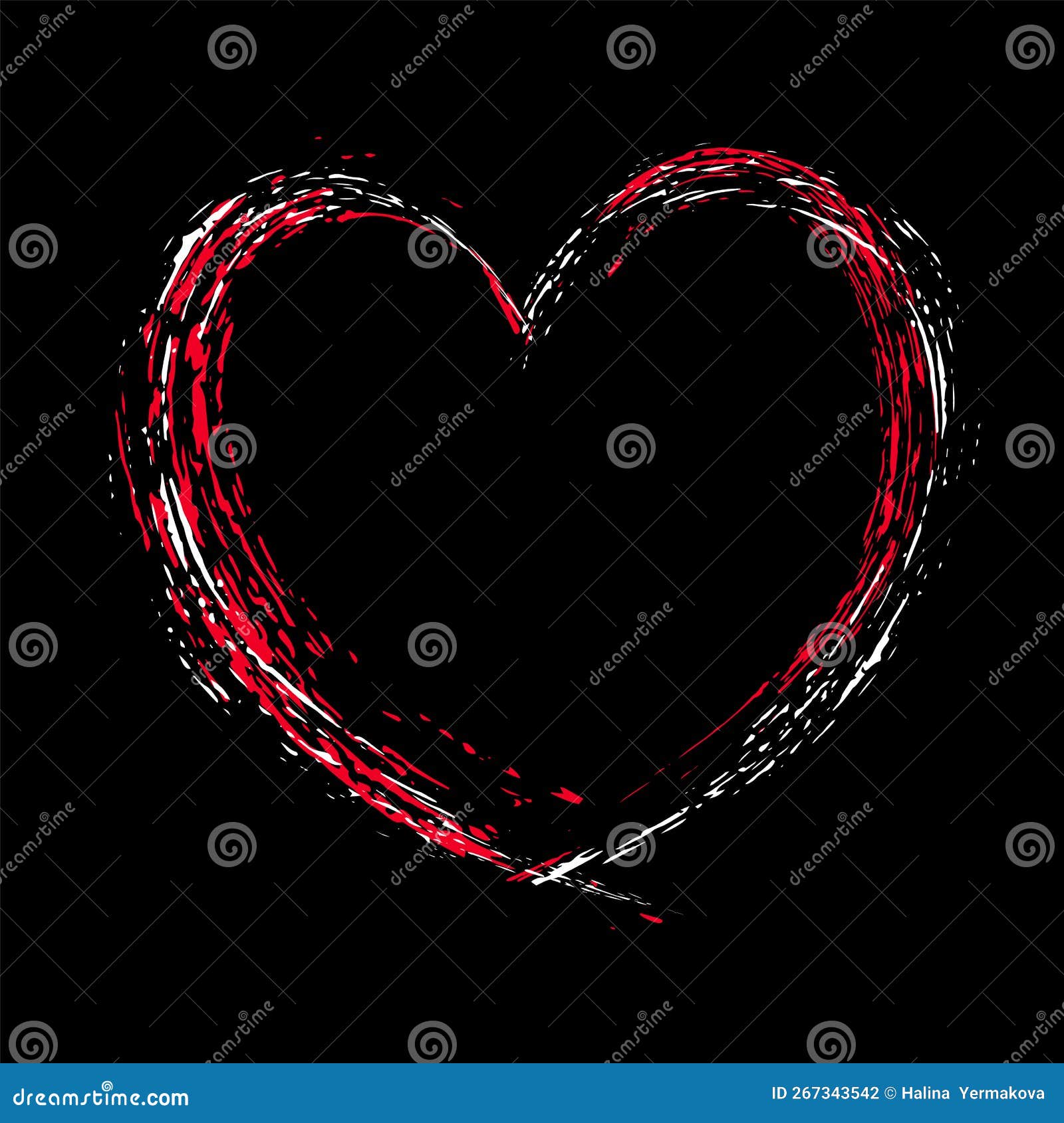 Heart. Heart Painted with Strokes of Paint. Background for Card Design ...