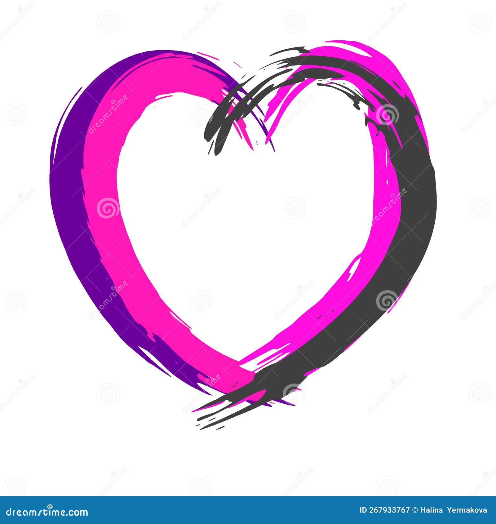 Heart. Heart Painted with Strokes of Paint. Background for Card Design ...