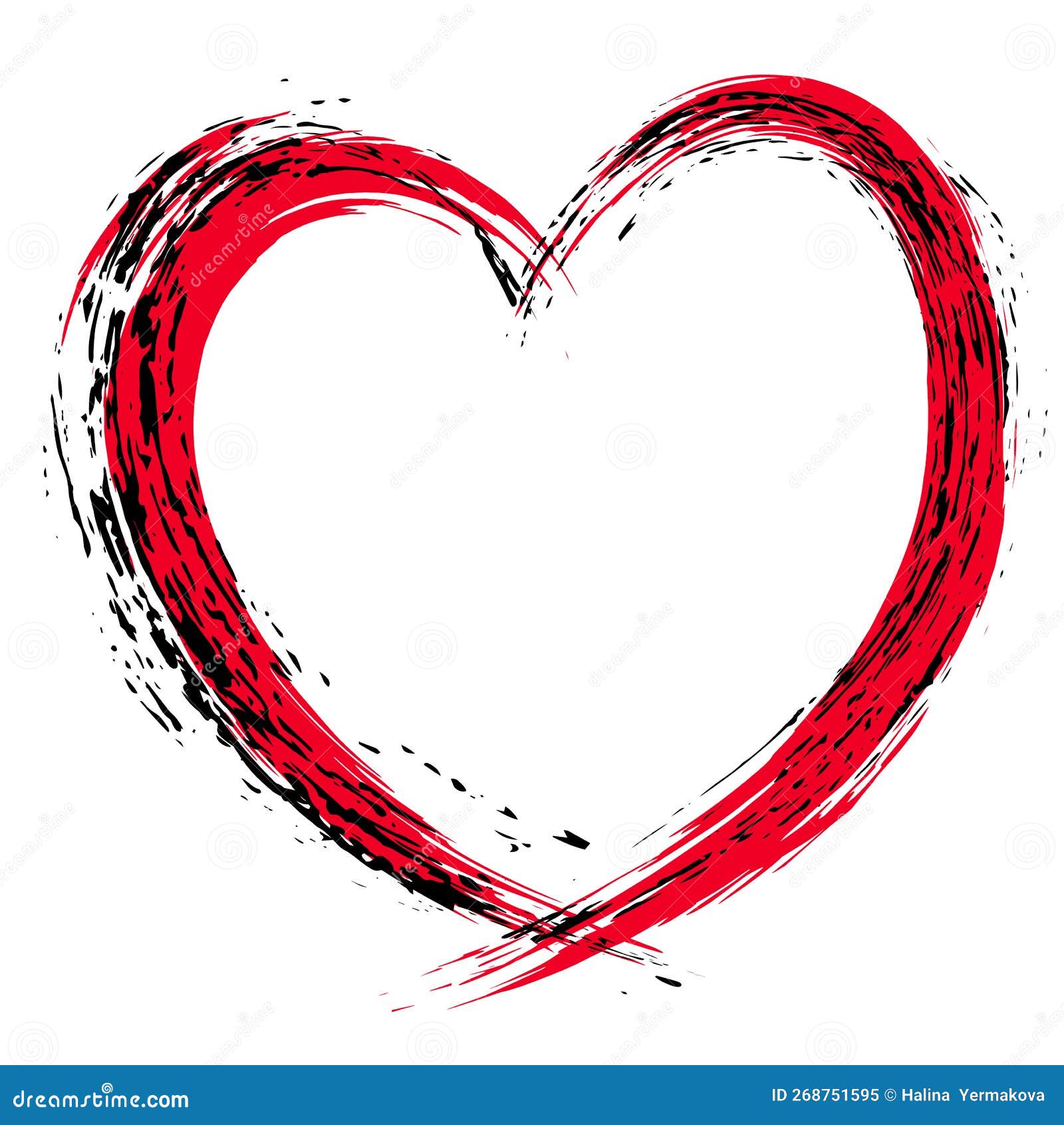 Heart. Heart Painted with Strokes of Paint. Background for Card Design ...