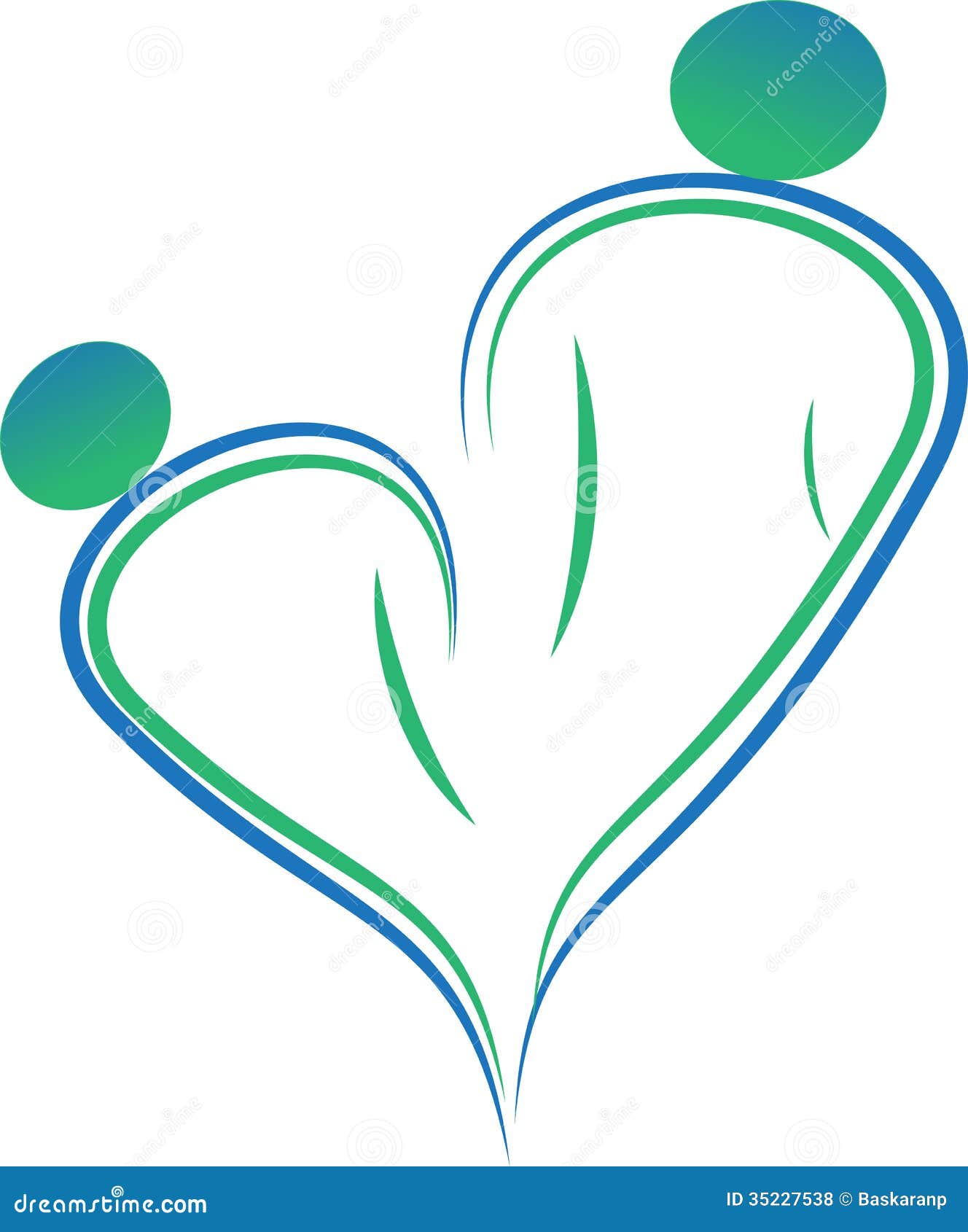 Heart pair stock vector. Illustration of healthy, affection - 35227538