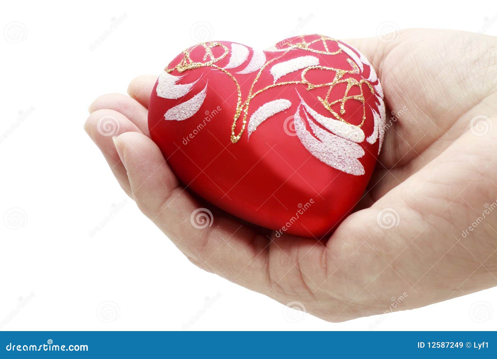 Heart on the palm stock image. Image of give, pleasure - 12587249