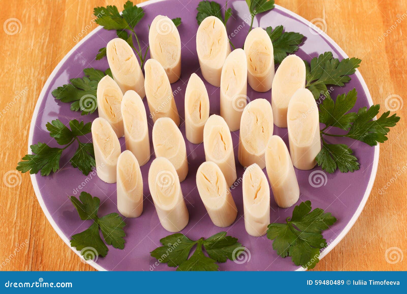 Heart of Palm (palmito) on Plate Stock Image - Image of cocos, brazil ...