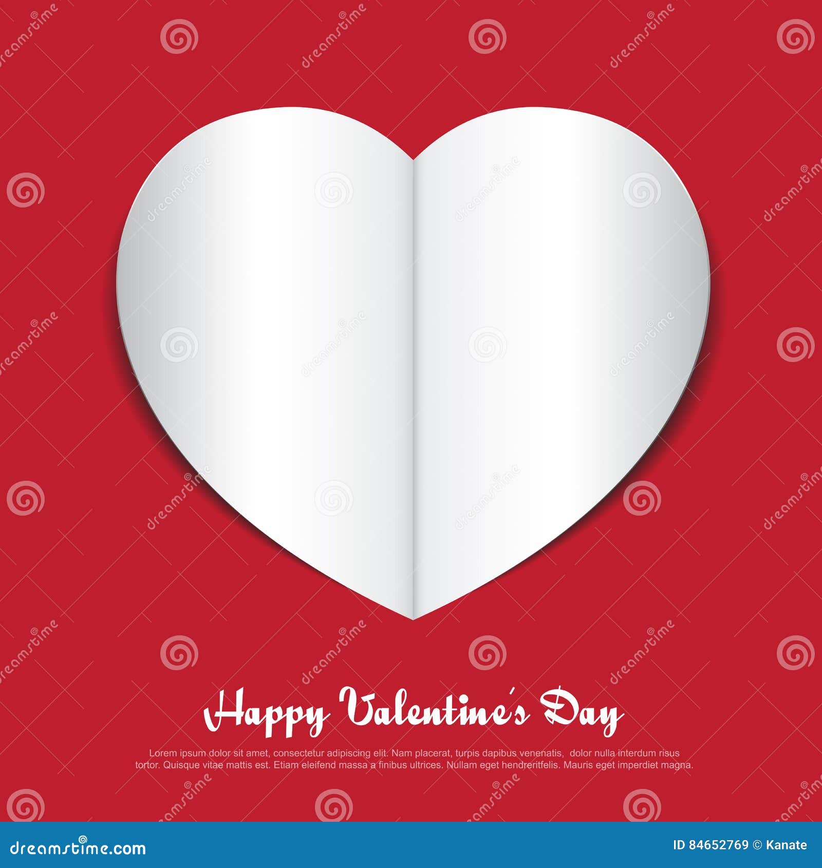 Heart paper background stock vector. Illustration of banner - 84652769