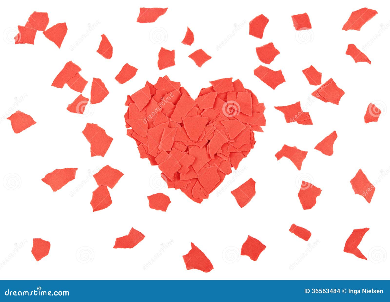 Heart of paper scraps stock photo. Image of confetti - 36563484